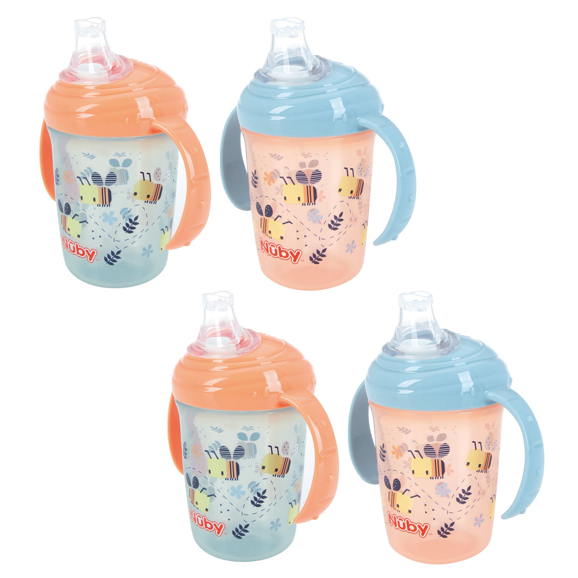 Grip n Sip Cups, Bees, 4 Pack – Nuby UK
